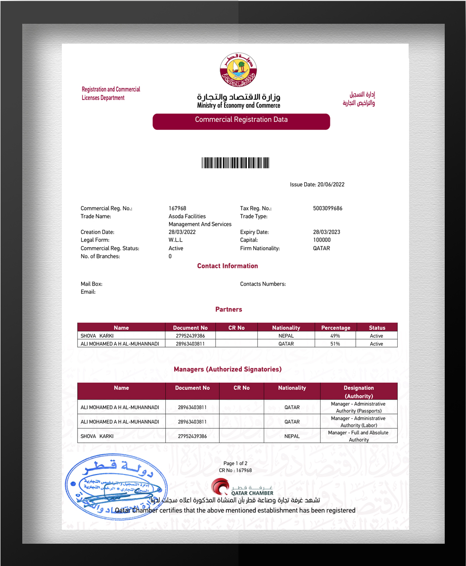 Chinari Overseas P. Ltd.